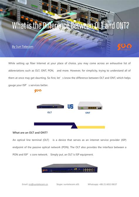What Is The Difference Between Olt And Ont Pdf Computer Networking Computing