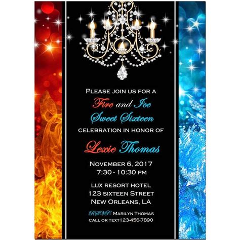 Fire And Ice Invitation Printable Or Printed With Free Shipping Bridal