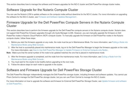 Software And Firmware Life Cycle Management Dell Powerflex With
