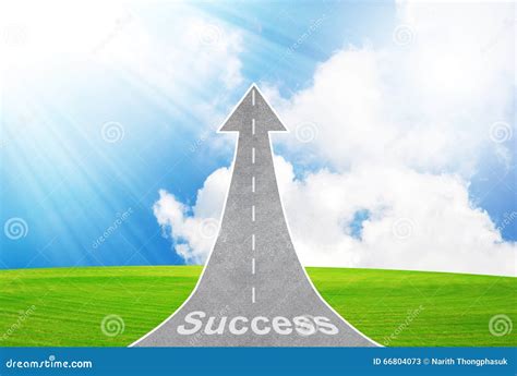 Highway Road Going Up As An Arrow Symbolizing Success Growth Stock