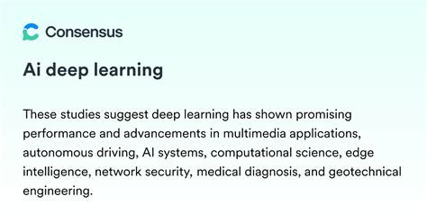 Ai Deep Learning Consensus Academic Search Engine