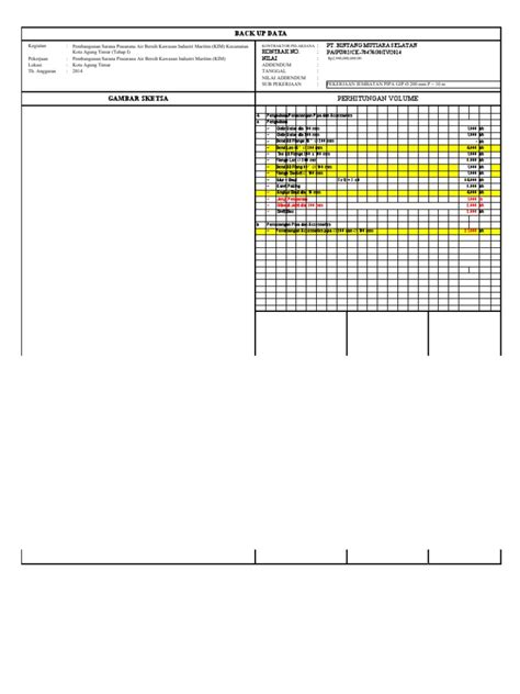 Back Up Data Perhitungan Volume Pdf