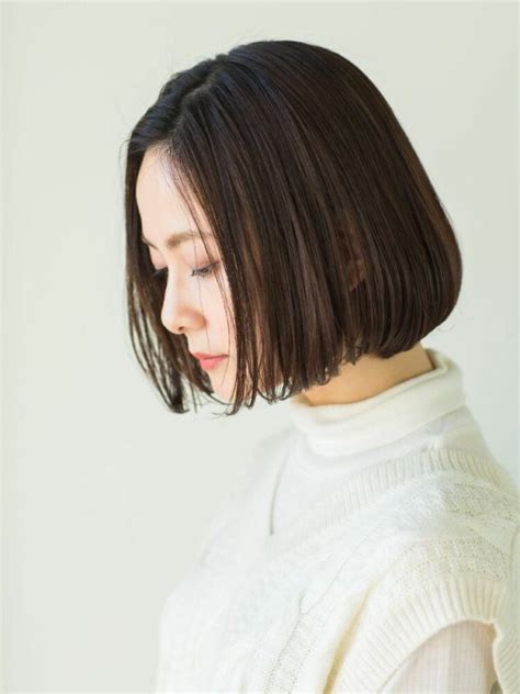 おしゃれな前髪なしの黒髪ボブ特集！大人可愛い垢抜けヘアスタイルをご紹介♪ Folk 4ページ