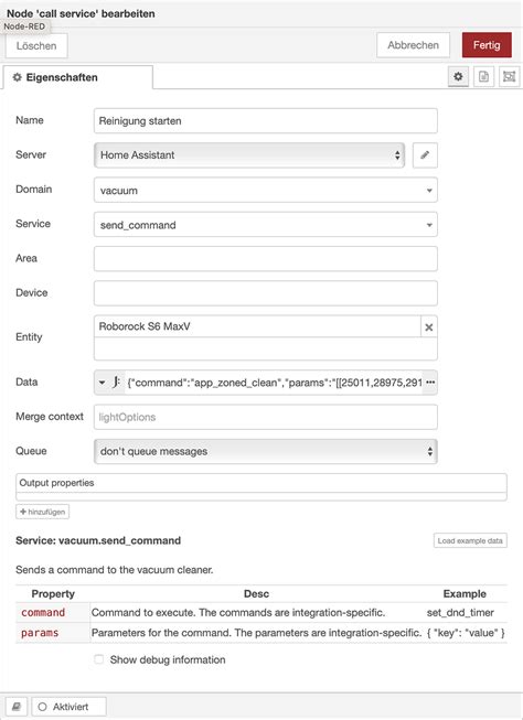node red roborock zone cleaning node red home assistant community