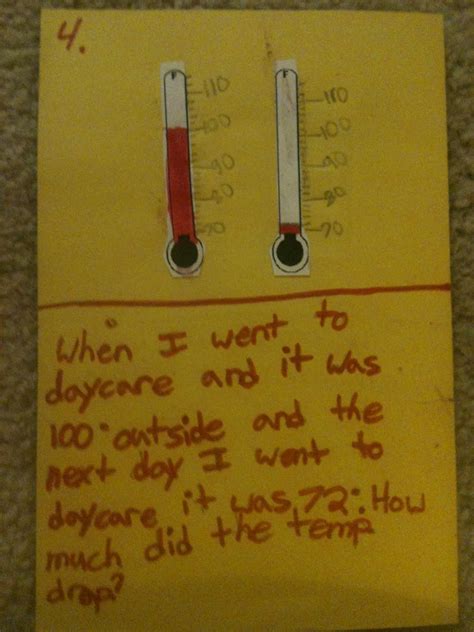 Abigail Sefkow Changing Temperature Word Problems