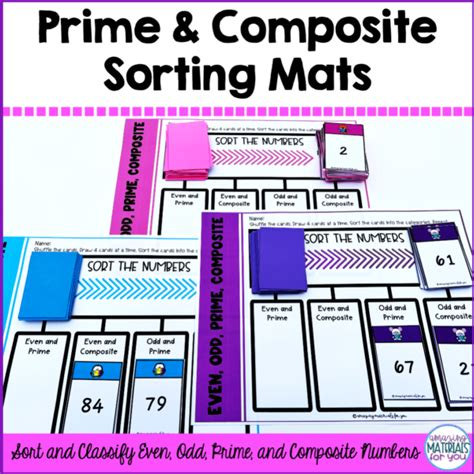 Even Odd Prime And Composite Sorting Mats And Dice Made By Teachers