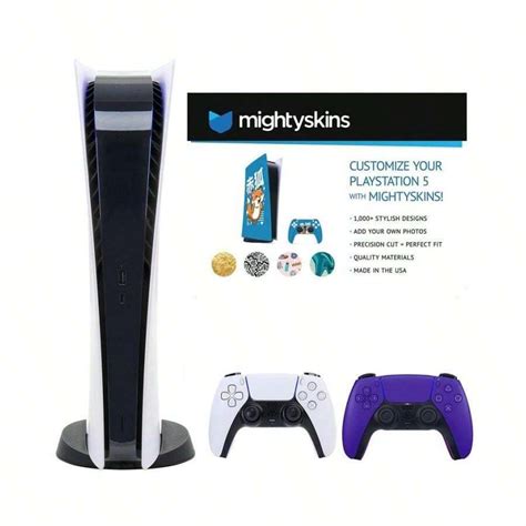 Sony Ps5 Digital Console With Extra Purple Dualsense Controller And Skins Voucher Shein Usa