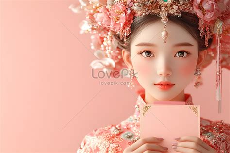 전통 의상을 입은 여자