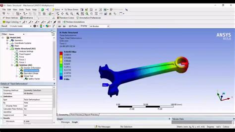 Analysis Of Connecting Rod In Ansys Youtube