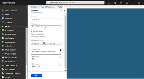 Point In Time Restore For Azure SQL Database CodeProject