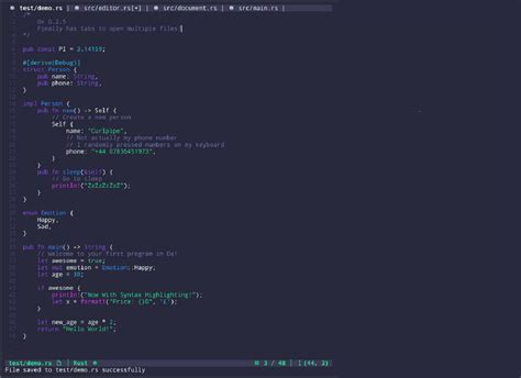 Ox A Text Editor Written In Rust That Works From Terminal