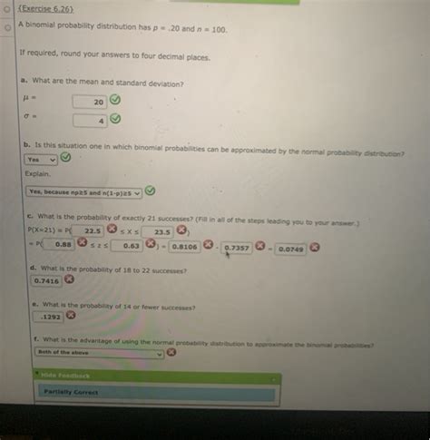 Solved Exercise 6 26 A Binomial Probability Distribution Chegg Com