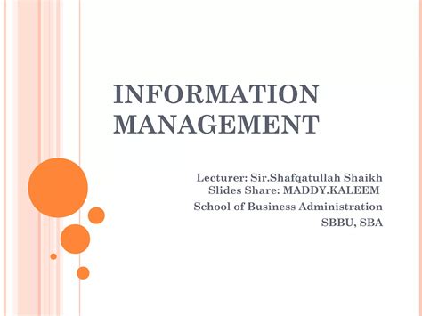 Introduction To Information Management Chapter 1 Ppt Internet Computing