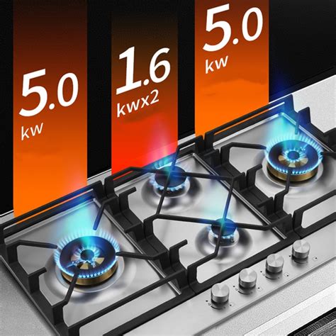 Gas Stove 4 Burner Stainless Steel Four Head Gas Stoves For Home Bulit