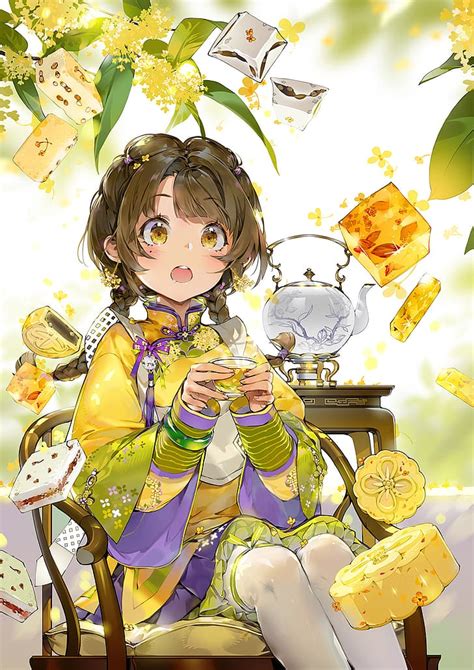 Tea Anime Girls Hd Wallpaper Wallpaperbetter