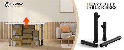 Feeloco Table Leg Extenders For Folding Tables 4 Pack