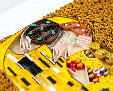 Quilling Card Artist Series Quilled The Kiss Klimt Greeting Card