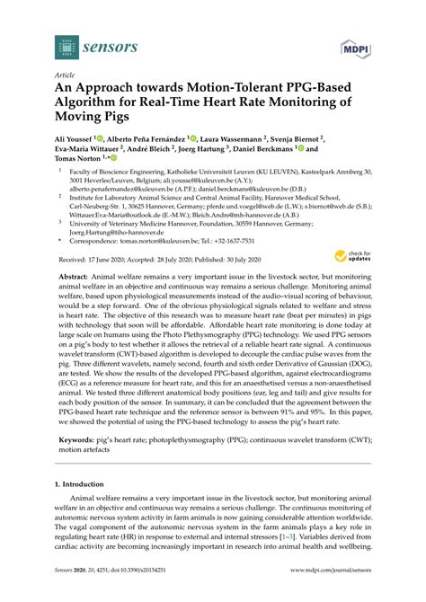 Pdf An Approach Towards Motion Tolerant Ppg Based Algorithm For Real
