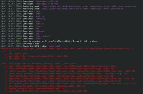 Bug Failed To Start Hexo Server In The Process Of Adding Theme
