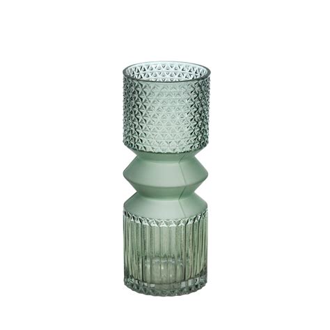 Sagebrook Home Glass 10 Mallet Vase Green