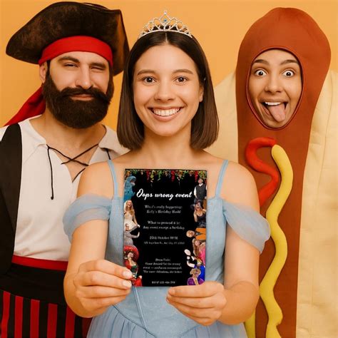 Oops Wrong Party Invitation Etsy