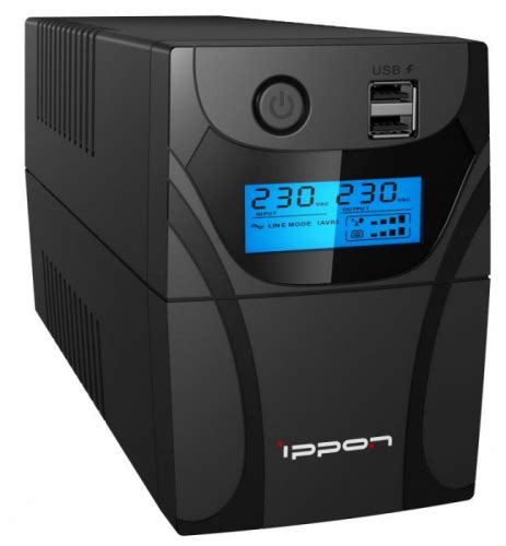 Купить ИБП Ippon Back Power Pro II Euro 650, 650VA, 360Вт, AVR 162-290В ...