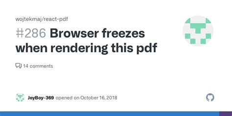 Browser Freezes When Rendering This Pdf · Issue 286 · Wojtekmajreact
