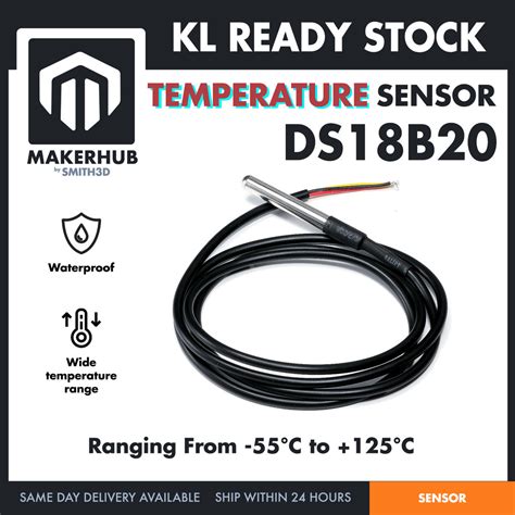 Temperature Sensor Ds18b20 Temperature Measurement Probe Waterproof