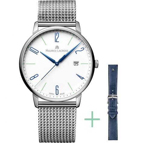 Maurice Lacroix Mens Eliros Date 25th Anniversary 40mm Watch And Strap