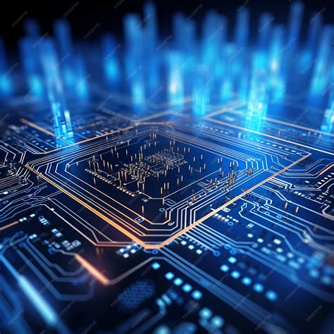 Premium Ai Image Ai Generated Wallpaper Of Technology Microchip In The Abstract Background