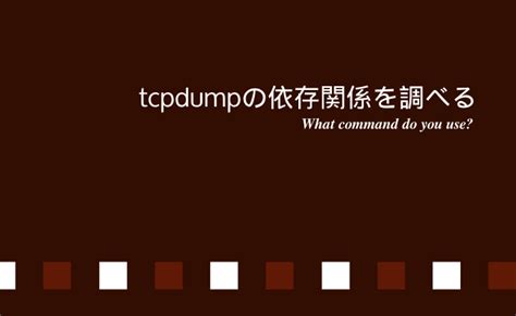 【tcpdump】パッケージインストールする際の確認事項 協栄情報ブログ