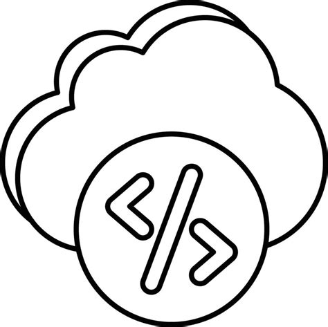 Cloud Coding Line Icon Design Style 28578005 Vector Art At Vecteezy
