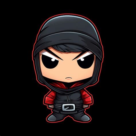 Premium Ai Image A Cartoon Character Of A Ninja With A Hoodie And A