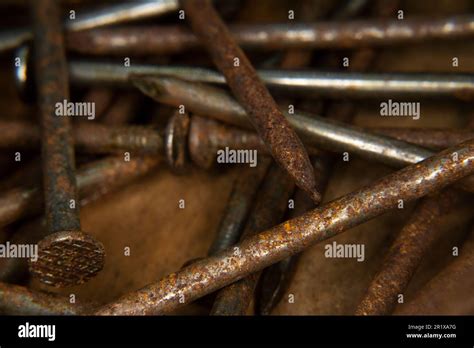 Old Rusty 16 Penny Nails Pile Of Heavy Penny Nails For Construction