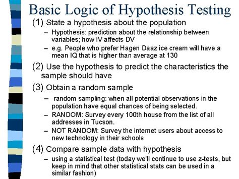 Lecture Inferential Statistics Hypothesis Testing Preview N