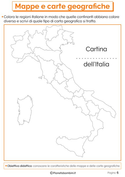 Mappe E Carte Geografiche Schede Didattiche Per La Scuola Primaria Pianetabambiniit