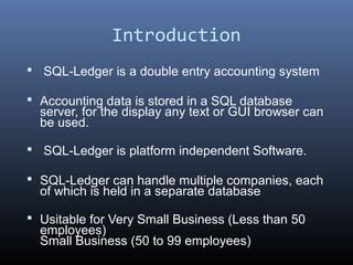 SQL Ledger PPT