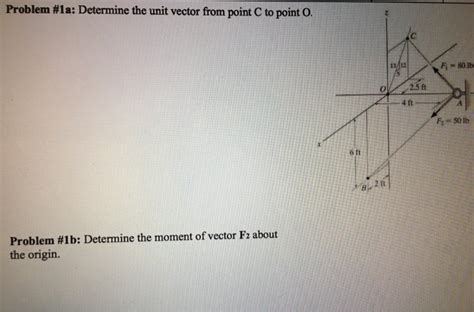 Solved Problem A Determine The Unit Vector From Point C Chegg Com