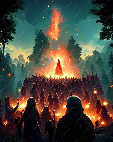Premium Photo Pagan Rituals And Celebrations Outdoors In Natural