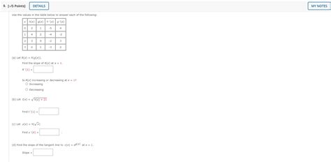 Solved 9 15 Points Details My Notes Use The Values In