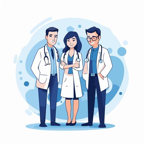 Premium Vector Medical Team With Stethoscopes Doctors And Nurses