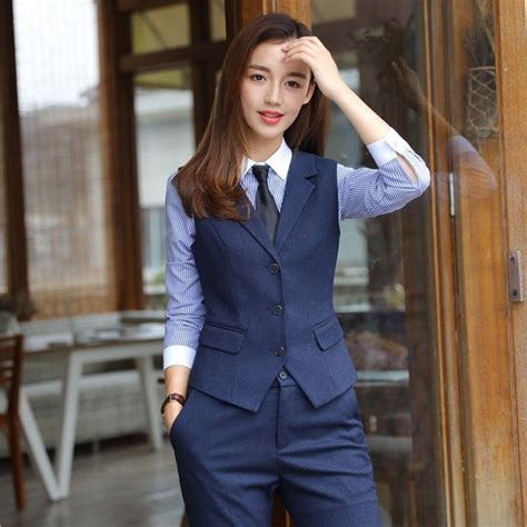 Fashion Ladies Khaki Vest Women Waistcoat Outerwear Coat Work Wear