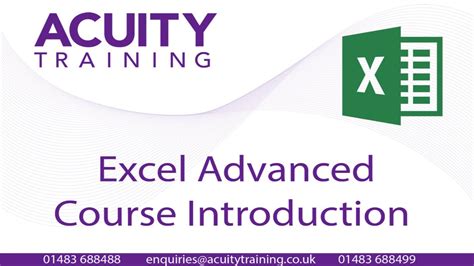 advanced excel training course course content youtube