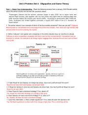 KEY Unit Problem Set Pdf Unit Problem Set Oligopolies And Game Theory Optional