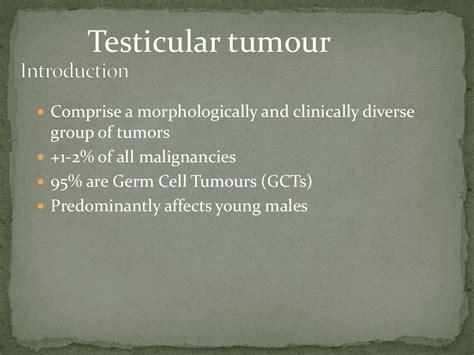 Testicular Swelling And Tumours