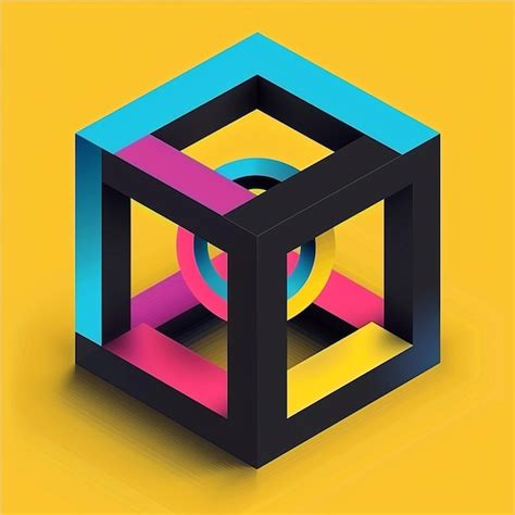 3D Cube Abstract Art Premium AI Generated Image