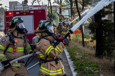 Rok U S Firefighters Train Together Osan Air Base Article Display