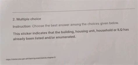 2 Multiple Choice Instruction Choose The Best Studyx
