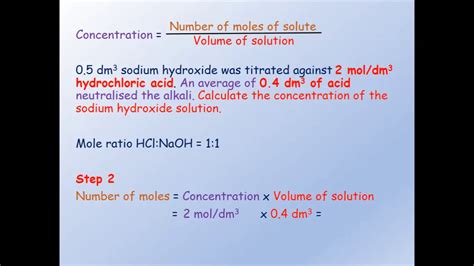 A Simple Guide To Titration Calculations Part 1 Concentration Youtube