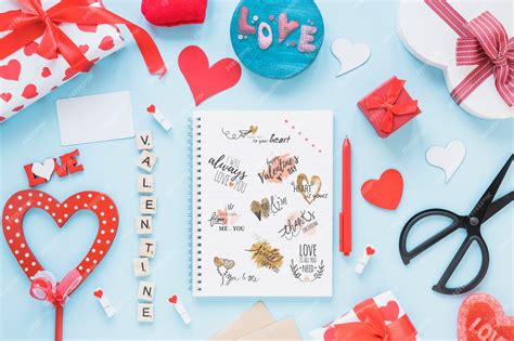 Mockup De Libreta Para San Valentin Archivo Psd Premium